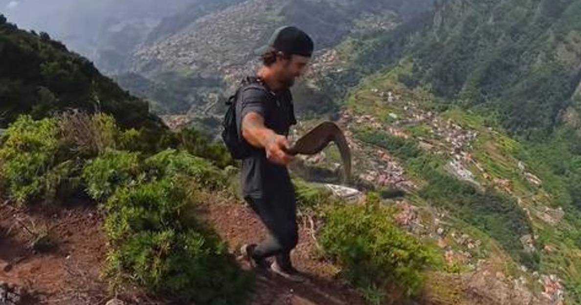 Jackson Groves mostra-se em mais uma aventura arriscada pela Madeira ...