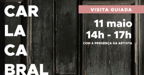 Artista Carla Cabral em visita guiada pela exposição no MHFF